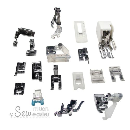 Sewing Machine Presser Feet Set + Walking Foot - Universal for 7mm ...