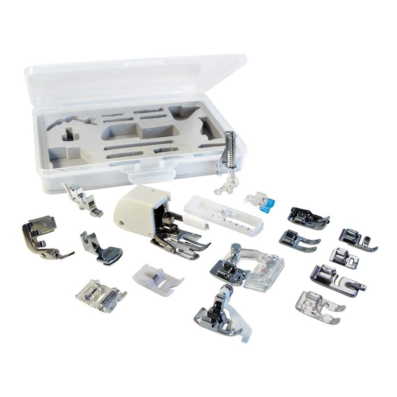 Sewing Machine Presser Feet Set + Walking Foot - Universal for 7mm ...
